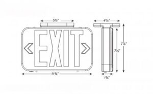 Compact LED Exit Sign - Cost Less Lighting