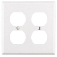 2 Gang Duplex Receptacle Plate - Cost Less Lighting